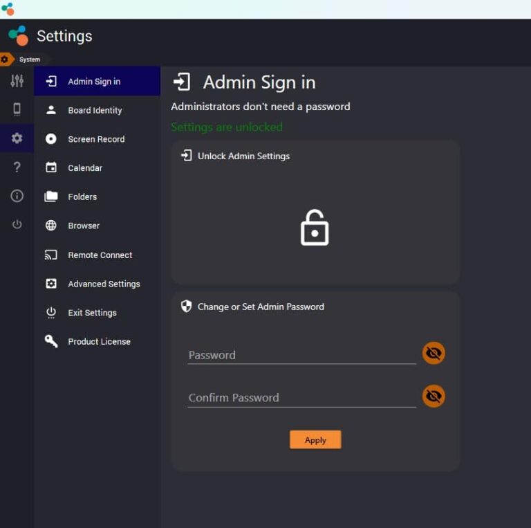 Admin Sign in (IWB Version) - Vizetto